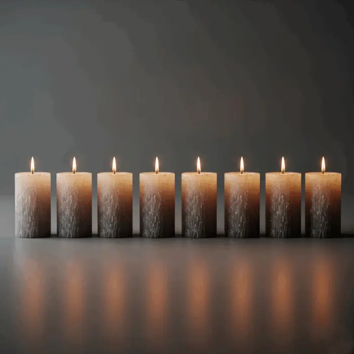 8 x Rustic Safe Candle 80×60 mm – 123Kerzen.de